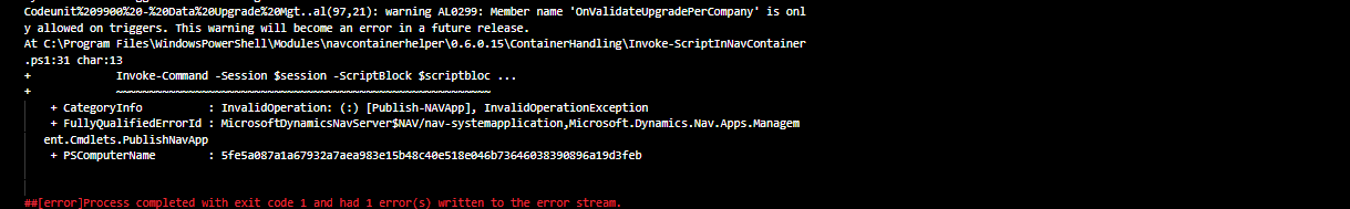 Publish-NavContainerApp failes because of warnings · Issue #447 · microsoft/navcontainerhelper ...