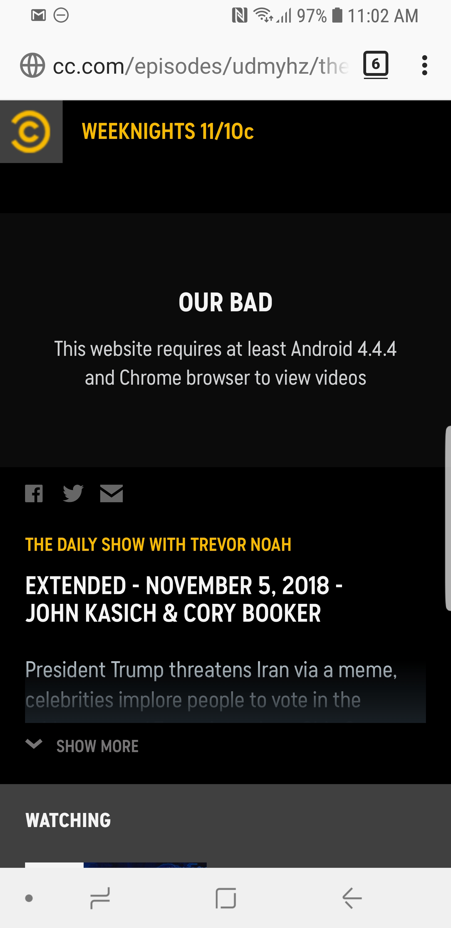 Comedy Central Video Wont Play · Issue 20966 · Webcompatweb Bugs · Github