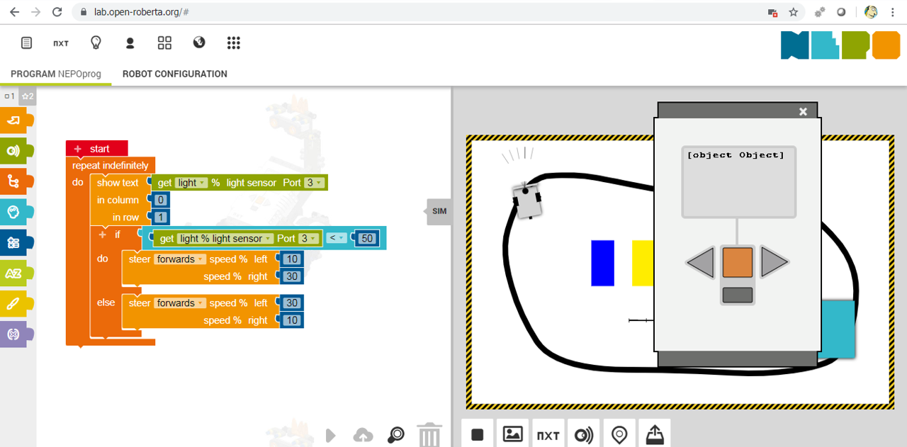 Bug: lightsensor in NXT-simulation · Issue #258 · OpenRoberta/openroberta-lab · GitHub