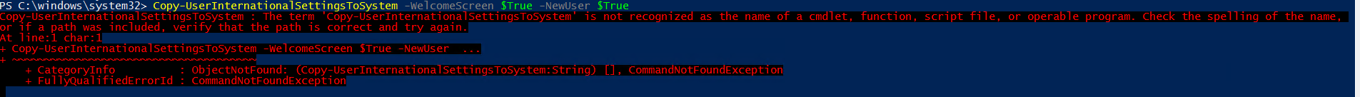 Copy-UserInternationalSettingsToSystem is not working · Issue #14030 · Azure/azure-powershell ...