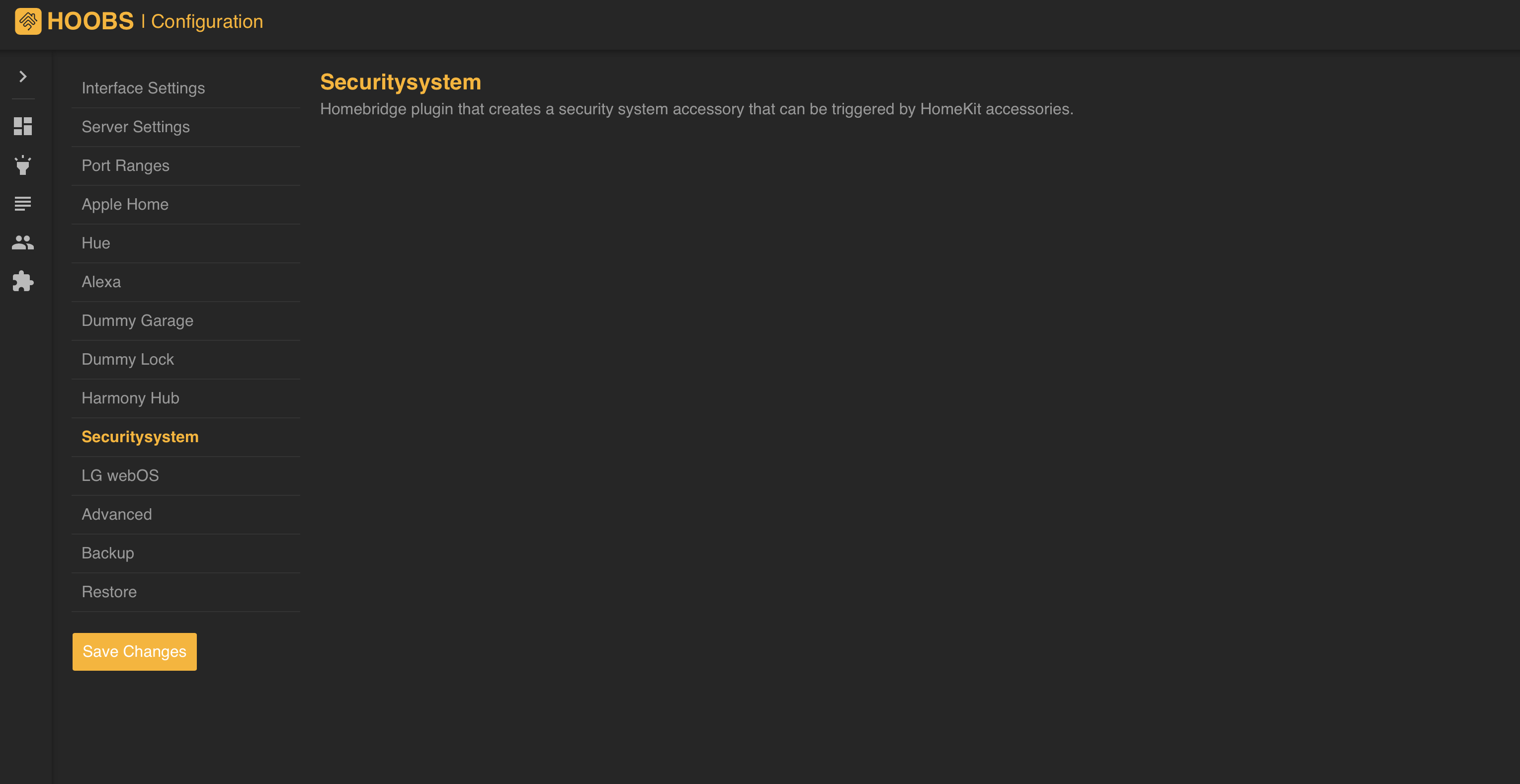 Plugin Configuration missing when using HOOBS Homebridge · Issue #20 ...