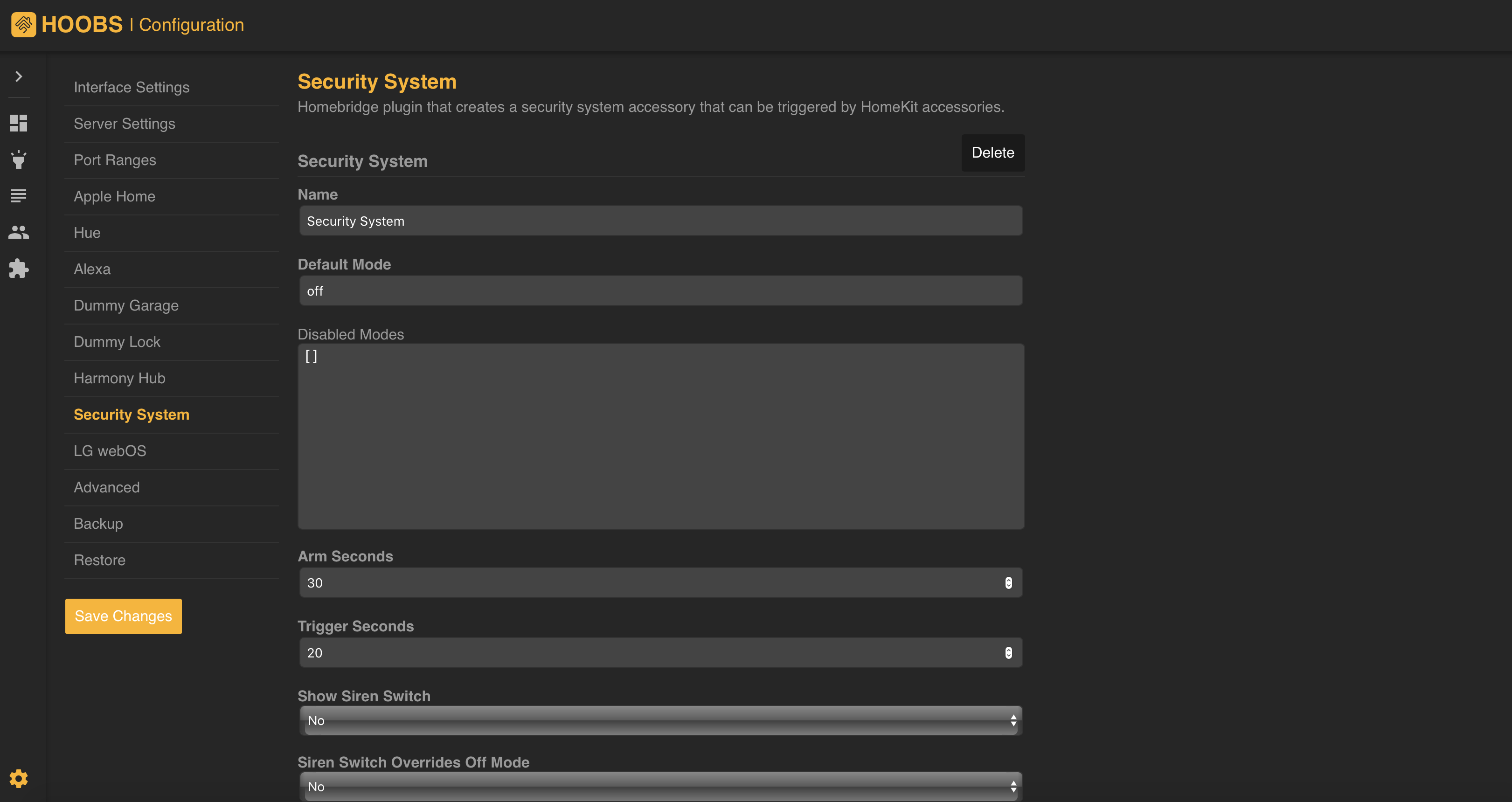 Plugin Configuration missing when using HOOBS Homebridge · Issue #20 ...