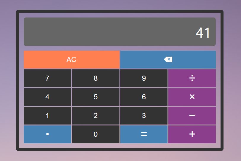 Github Lethalosjs Calculator Calculator Created With Html Css And Javascript 