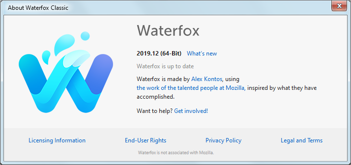 Waterfox not detecting any updates - again... · Issue #1352 ...