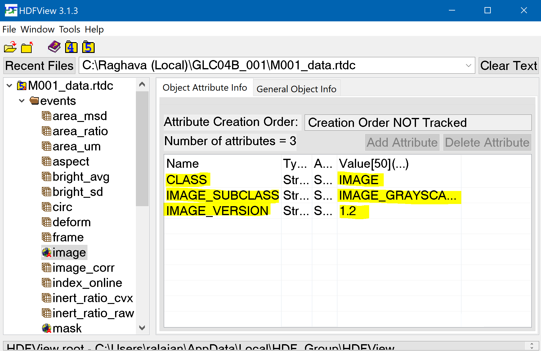 HDFView does not visualize image data from non-scalar plugin features written to an .rtdc file ...