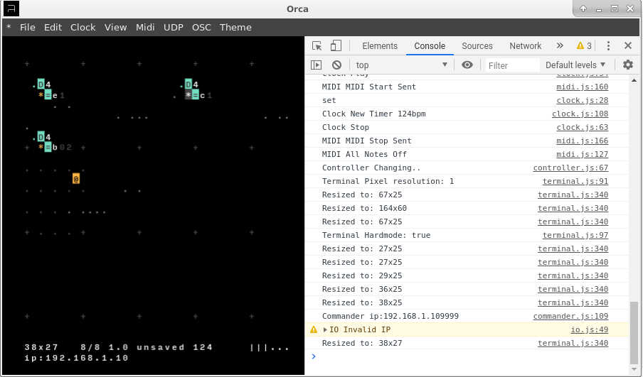 can't write full ip into commander · Issue #175 · hundredrabbits/Orca · GitHub