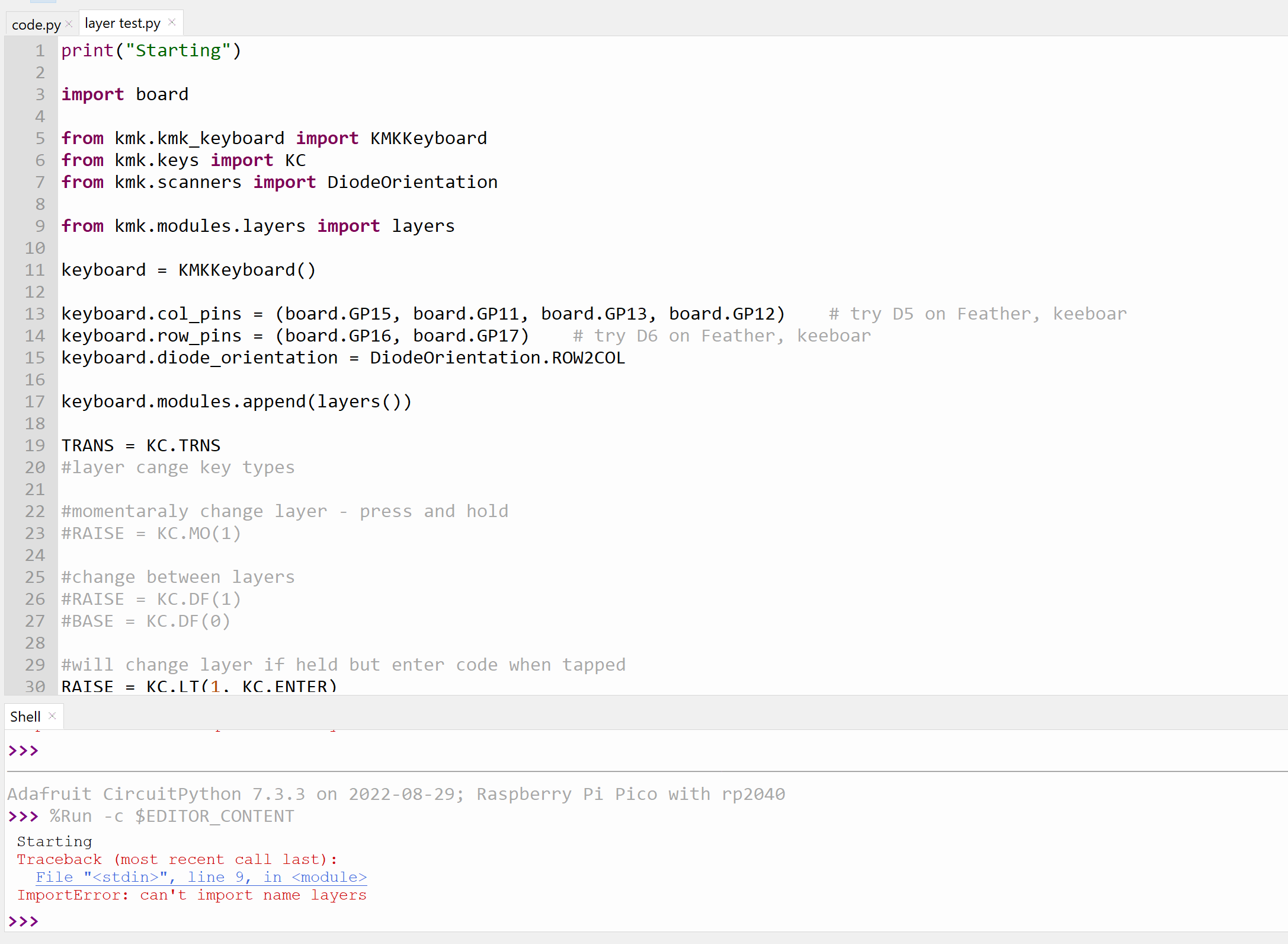 Pi Pico RP2040 - issue with anything kmk.modules.layers/encoder · Issue #690 · KMKfw/kmk ...