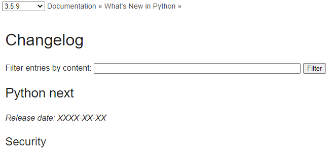 `release Date Xxxx Xx Xx` In What S New Of 3 5 And 3 9 · Issue 92454 · Python Cpython · Github