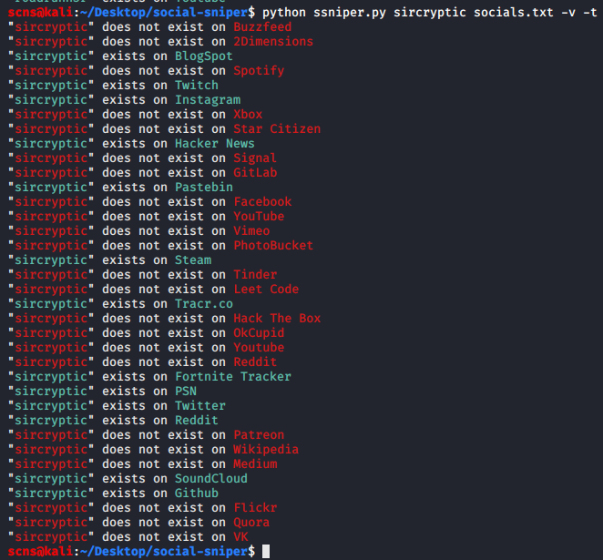 GitHub - SirCryptic/social-sniper: check a username against websites