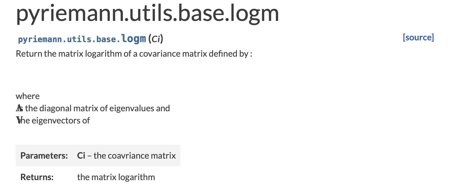 Broken docs: equation don't show up · Issue #107 · pyRiemann/pyRiemann · GitHub