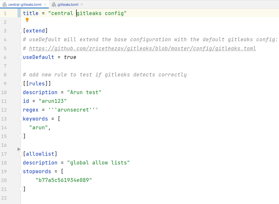 Central Gitleaks Allowlist Stopwords Is Not Working As Expected · Issue 1137 · Gitleaks