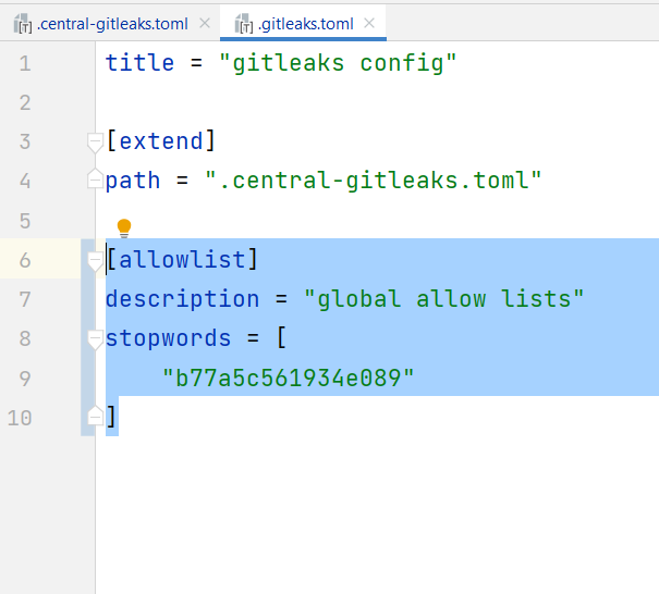 Central gitleaks allowlist stopwords is not working as expected · Issue #1137 · gitleaks ...