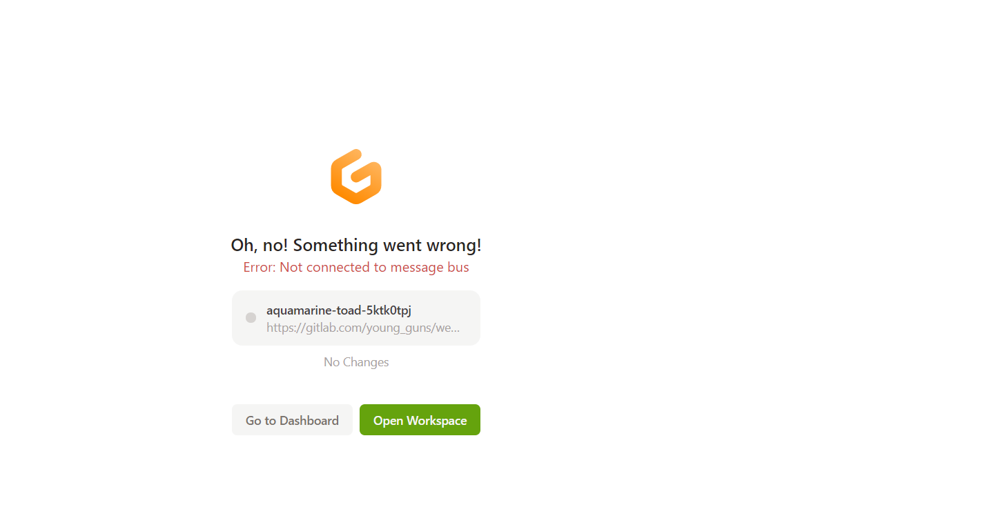 Error: Not connected to message bus · Issue #3790 · gitpod-io/gitpod · GitHub
