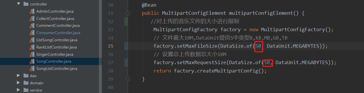 后台上传超过10M的音乐文件失败，通过在application.properties中修改文件大小限制的配置不生效的解决方法 · Issue #143 · Yin-Hongwei/music ...