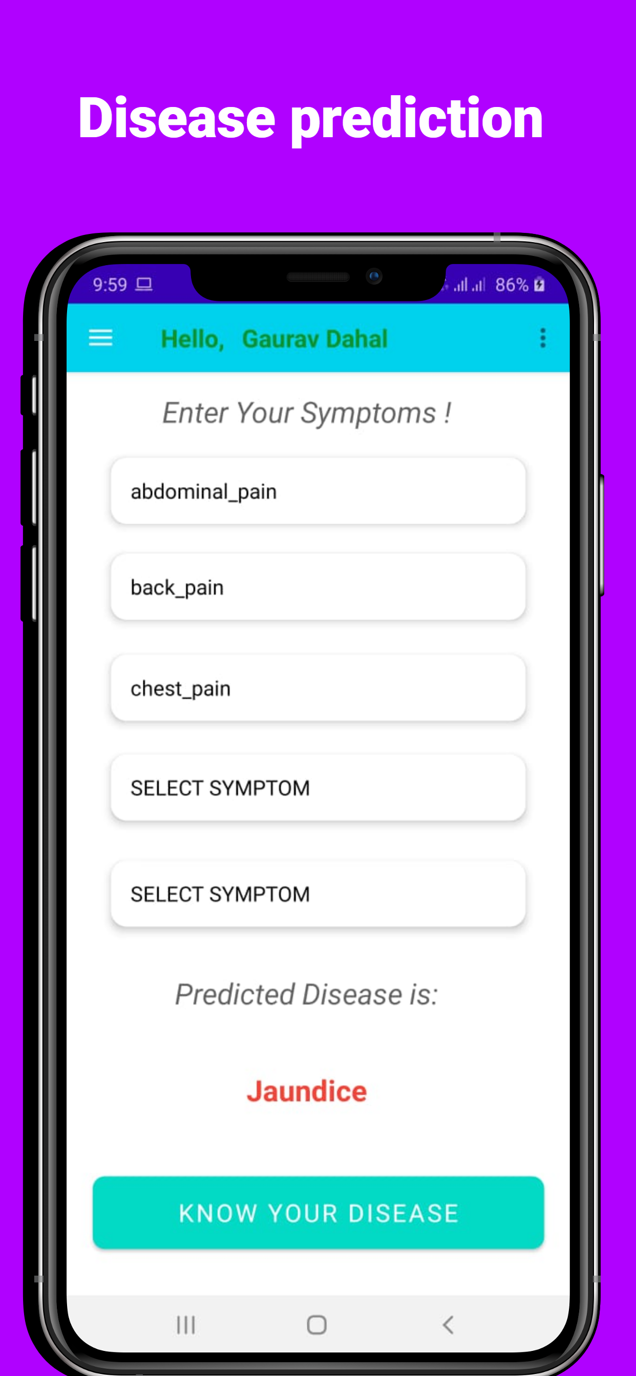 GitHub - gaurav822/Mobile-Health-Application-Disease-prediction ...