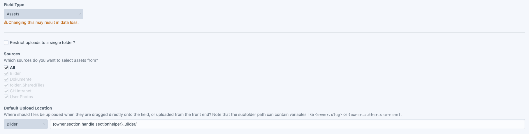 craft v2 -> v3 Cannot use twig filter in upload folder string for an asset-field-type · Issue ...