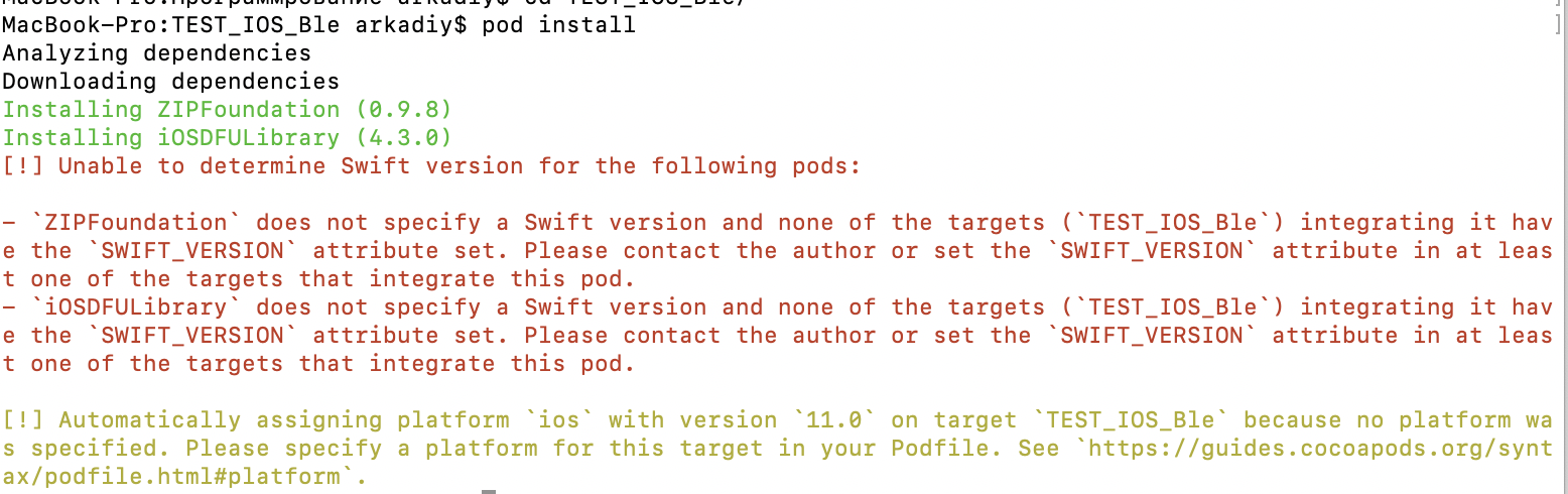 problem with pods install · Issue #282 · NordicSemiconductor/IOS-DFU-Library · GitHub
