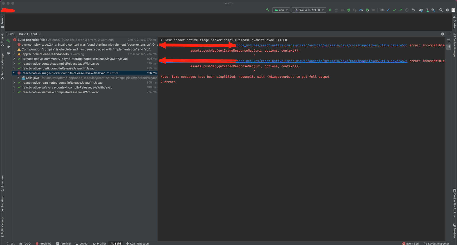 [BUG FIXED - ANDROID] Incompatible types Issue #1759 by brusatimatias · Pull Request #2005 ...