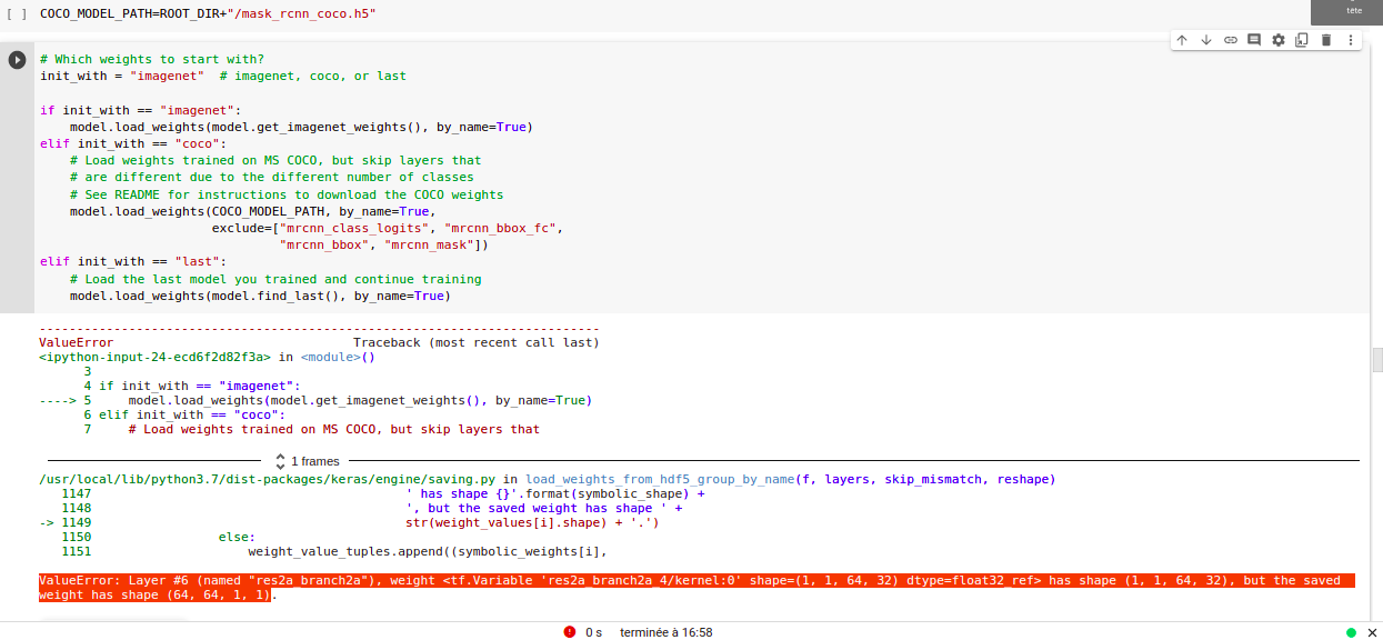 Valueerror Layer 6 Named Res2abranch2a Weight Has Shape 1 1 64 32 But The Saved 1647