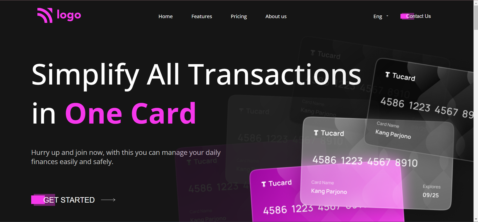 GitHub - imbeshat/Project08-Credit-Card: A web page for credit card ...