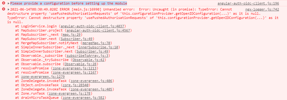 AutoLoginGuard fails to find the config if config is provided from an observable source · Issue ...