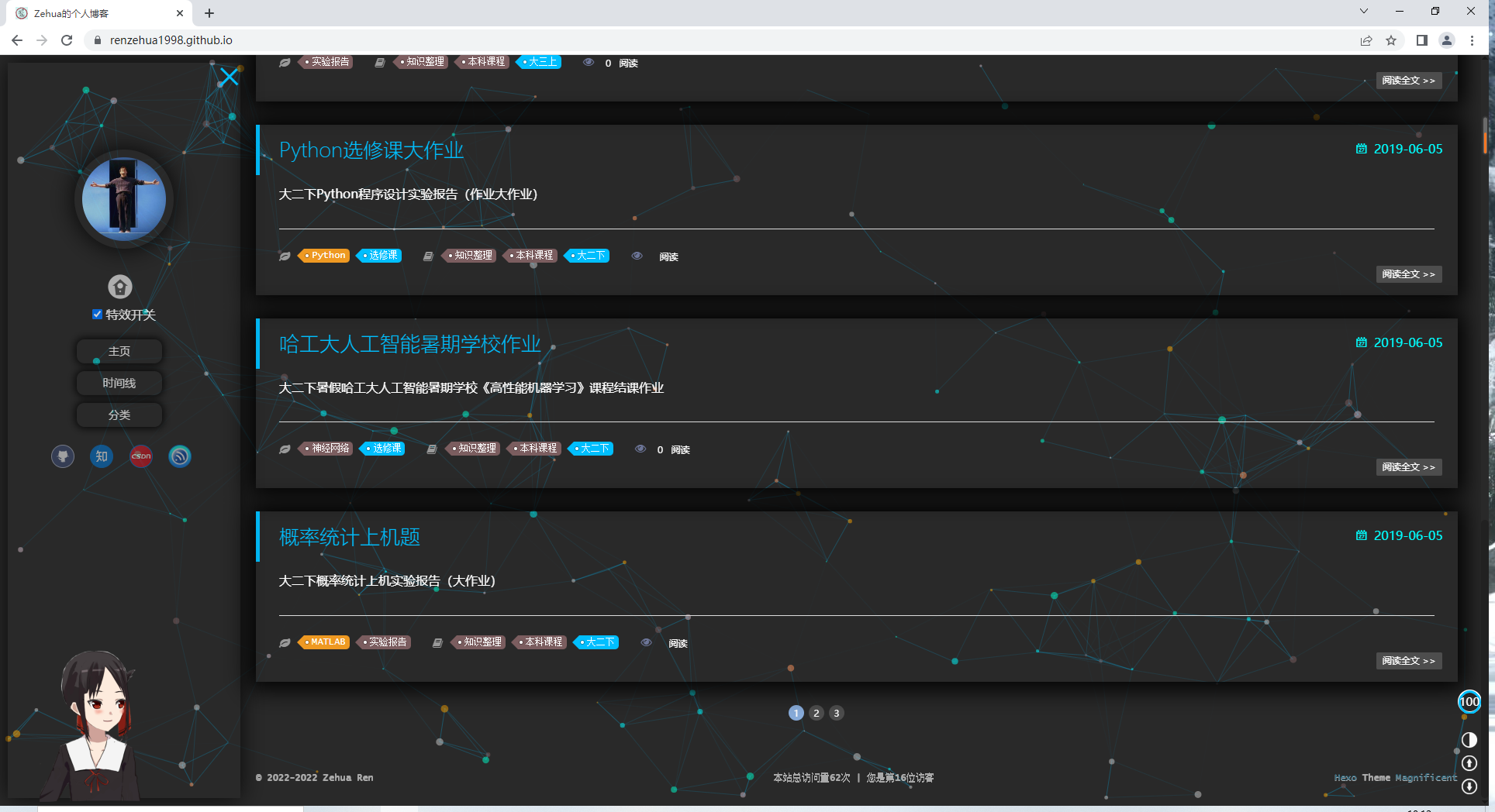 GitHub - Renzehua1998/hexo-theme-magnificent: hexo-theme-magnificent DEMO