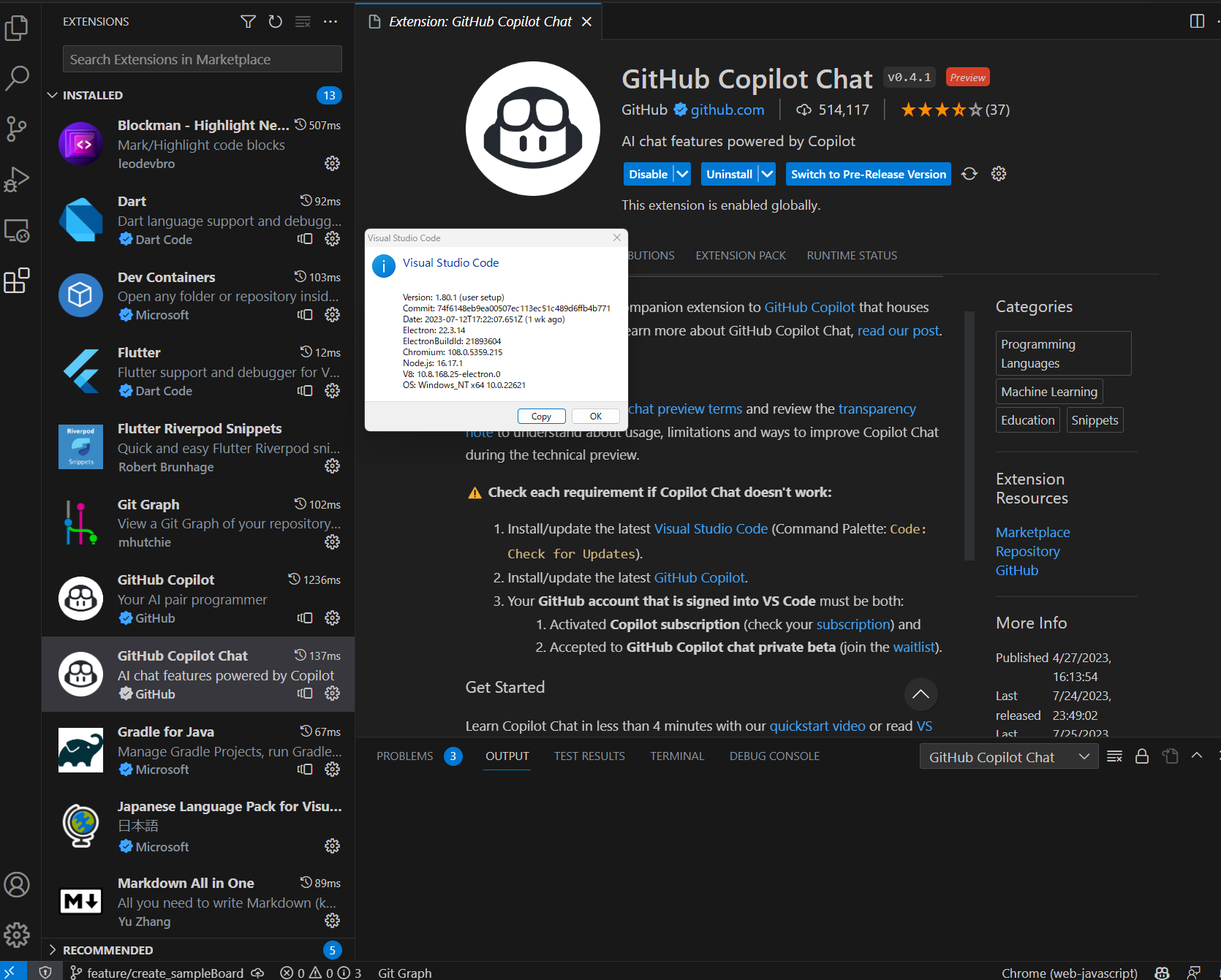 Chat extension doesn't work + no Icon in Activity Bar · Issue #316 · microsoft/vscode-copilot ...