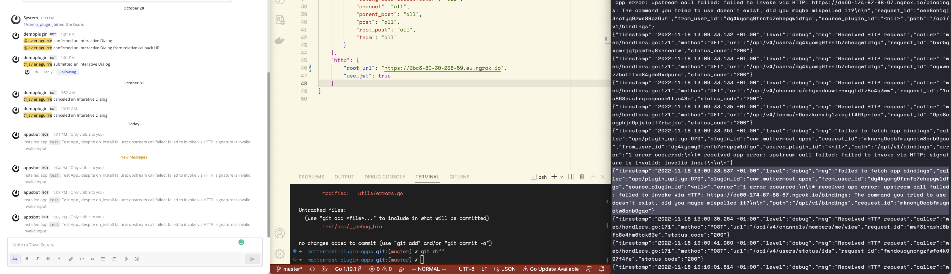 Installing The Test App Fails Searching The Bindings · Issue 392 · Mattermostmattermost Plugin 