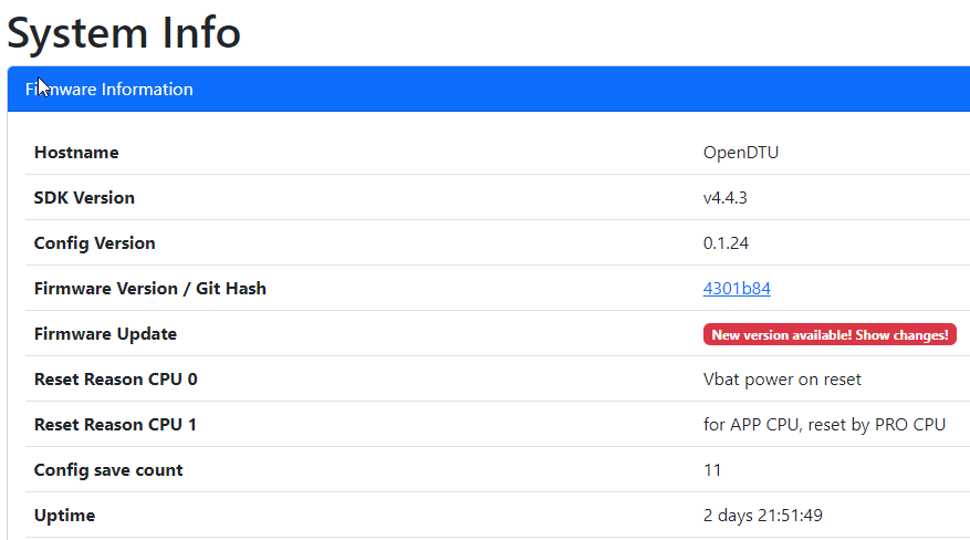 Upgrade OpenDTU to latest · tbnobody OpenDTU · Discussion #717 · GitHub