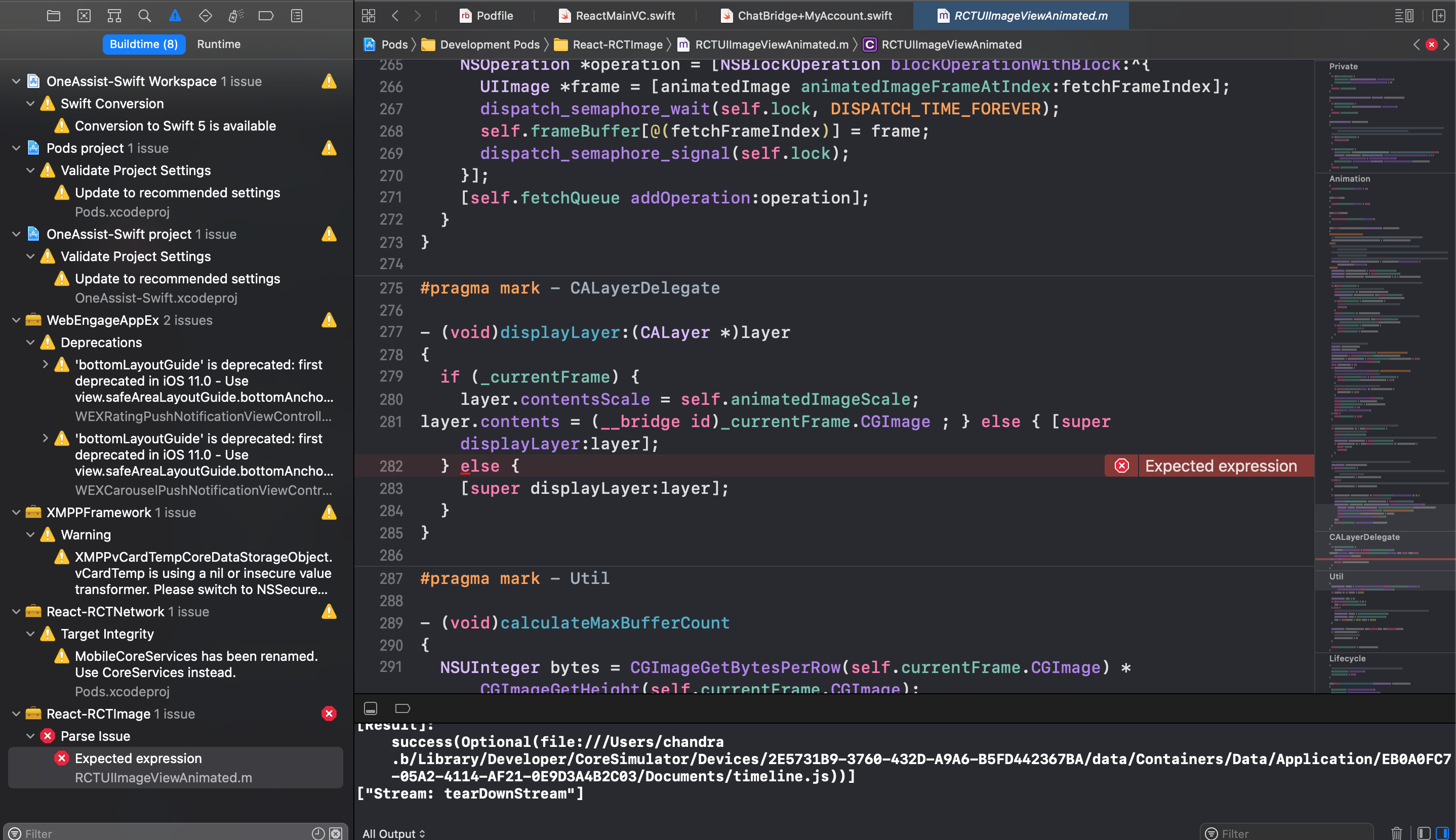 Expected expression inside displayLayer method of RCTUIImageViewAnimated · Issue #31934 ...