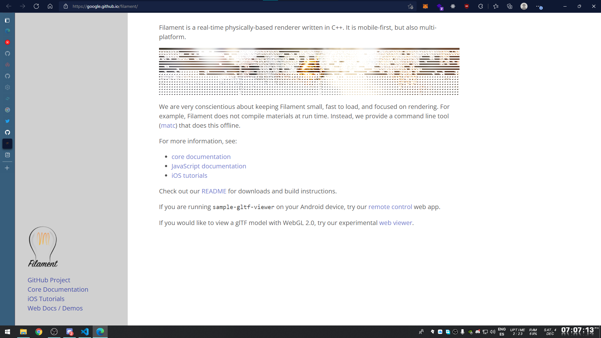 Website Example rendering "Glitchy" · Issue #4922 · google/filament · GitHub