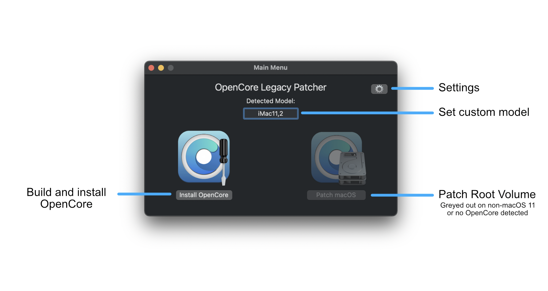 Requirements for implementing a GUI · Issue #146 · dortania/OpenCore-Legacy-Patcher · GitHub