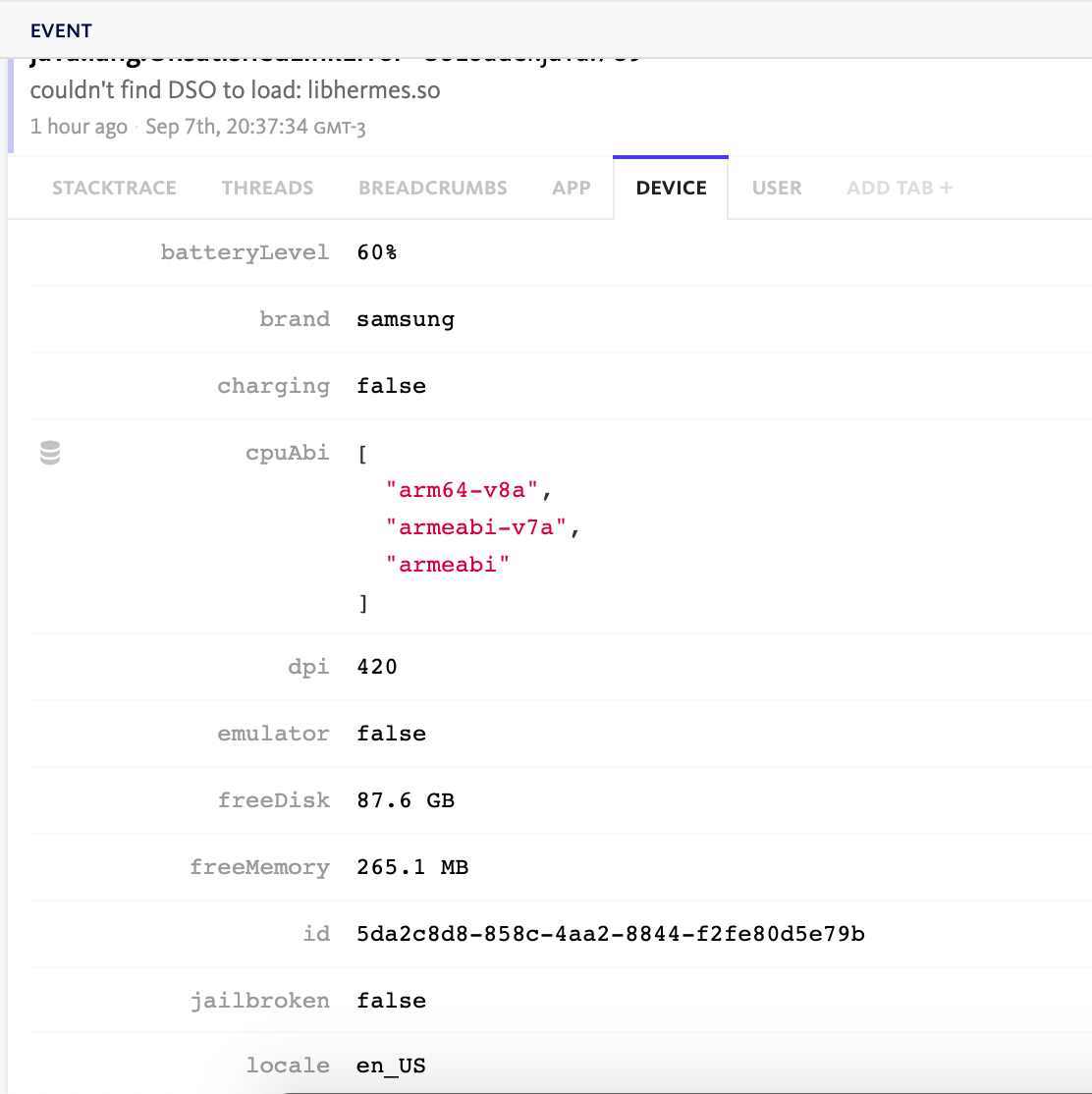 [v7][Android] Native library could not be linked, couldn't find DSO to load: libreactnativejni ...