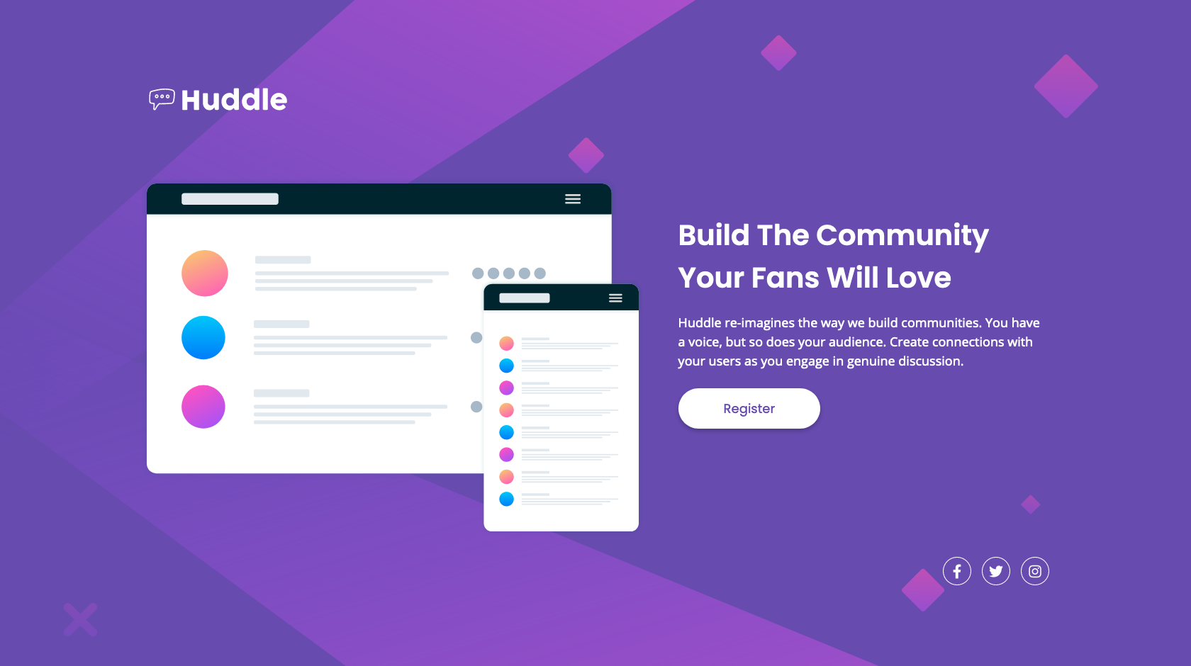 GitHub - padawandr/fem-n-huddle-landing-page: Frontend Mentor's Challenge - Huddle Landing Page