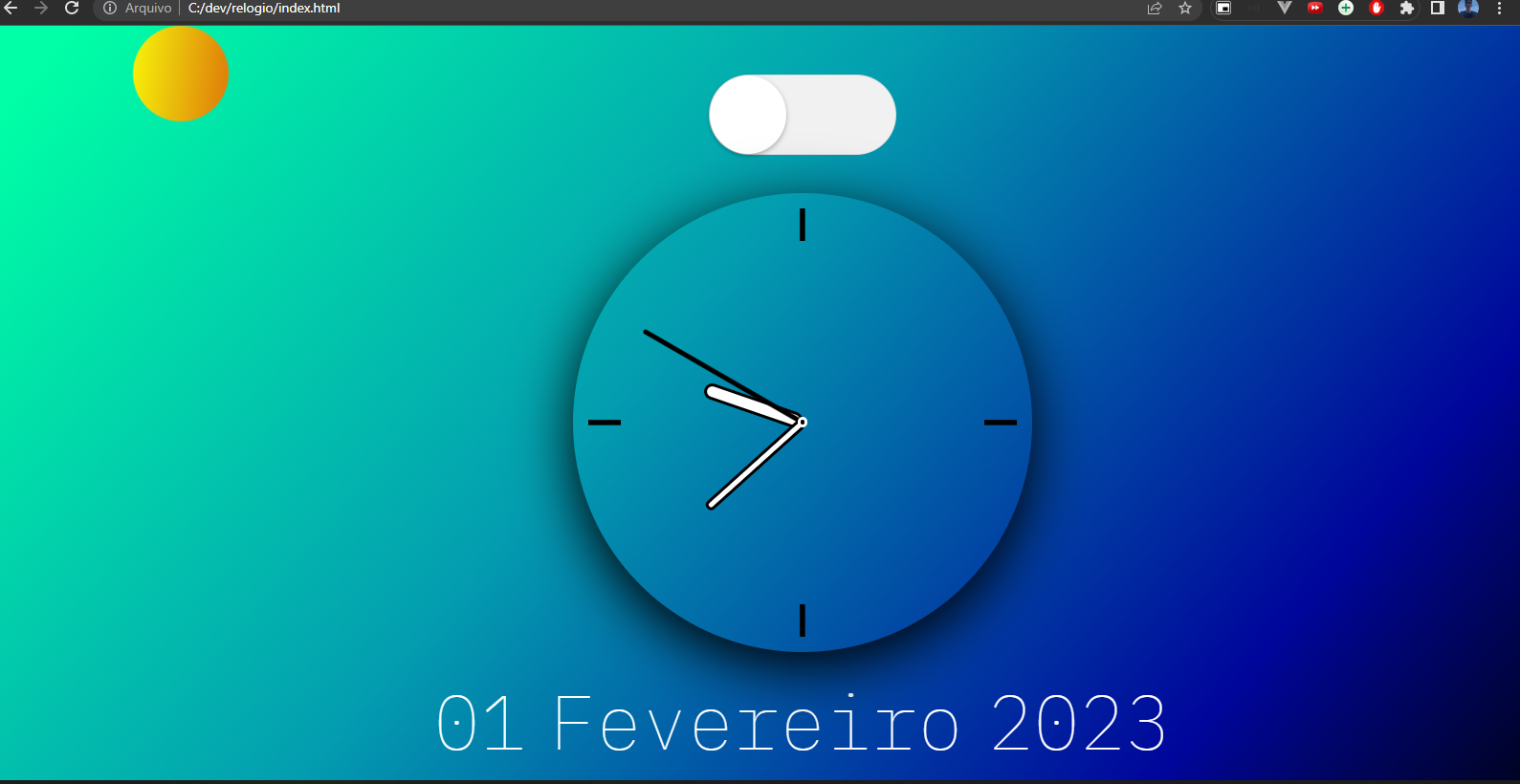 GitHub - castelogui/relogio: Simples relógio digital/analógico com dark theme de acordo com a hora