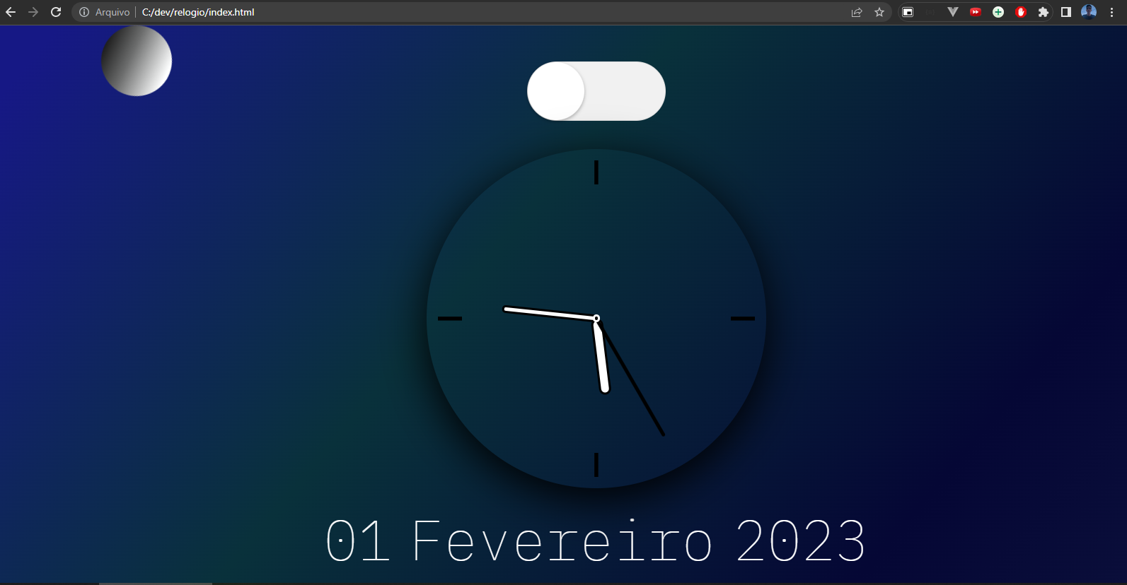 GitHub - castelogui/relogio: Simples relógio digital/analógico com dark theme de acordo com a hora