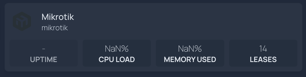 [Bug] Mikrotik widget · Issue #1183 · gethomepage/homepage · GitHub