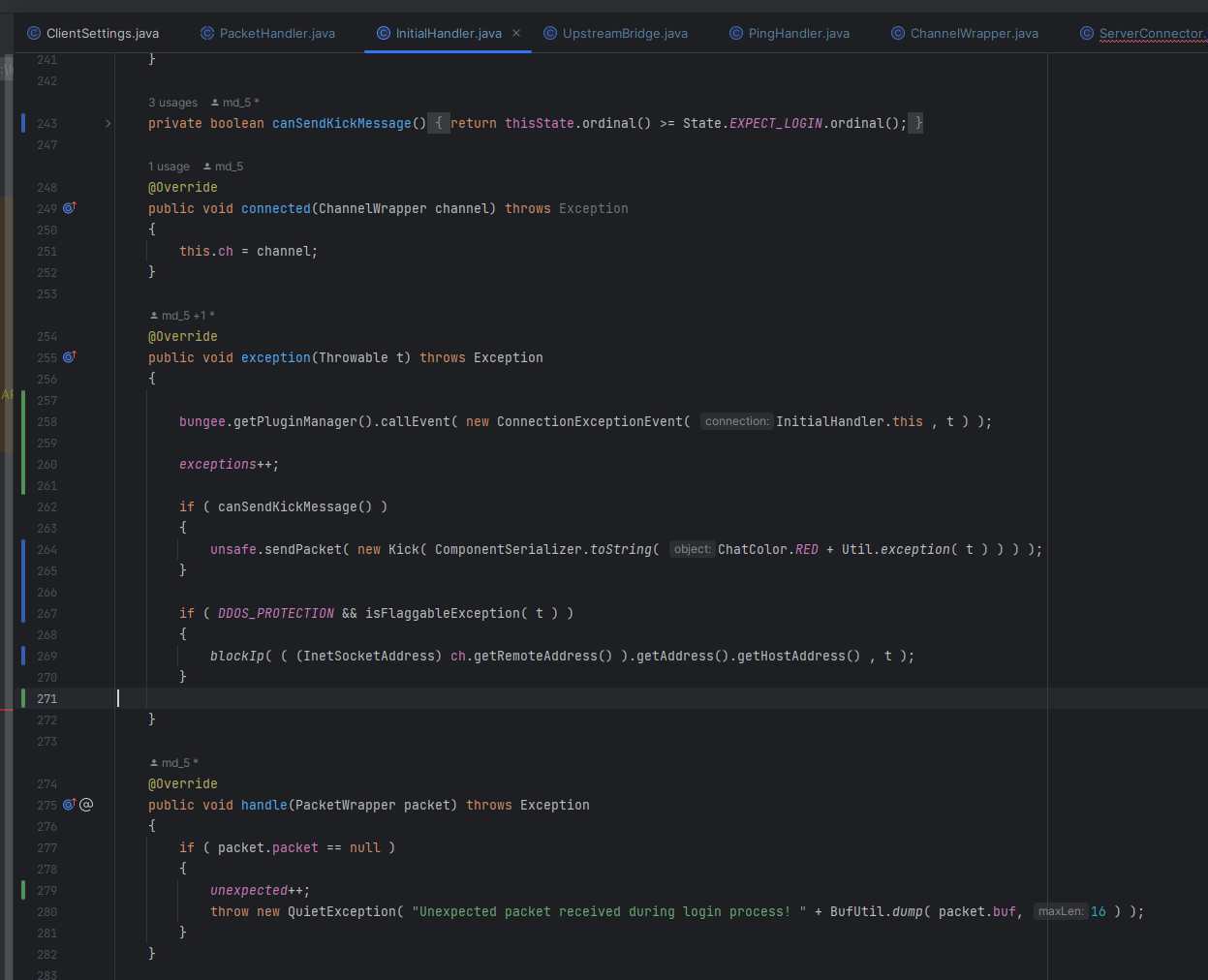 Event for exceptions that get caugth · Issue #3545 · SpigotMC/BungeeCord · GitHub