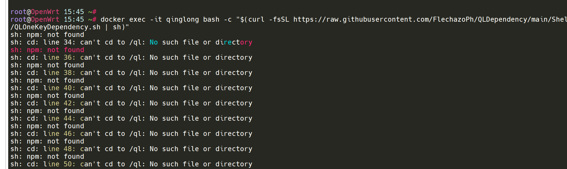 cd: /ql: No such file or directory · Issue #5 · FlechazoPh/QLDependency · GitHub