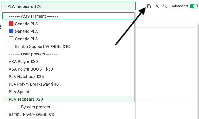 [Feature Request] Additional filament features · Issue #607 · bambulab/BambuStudio · GitHub