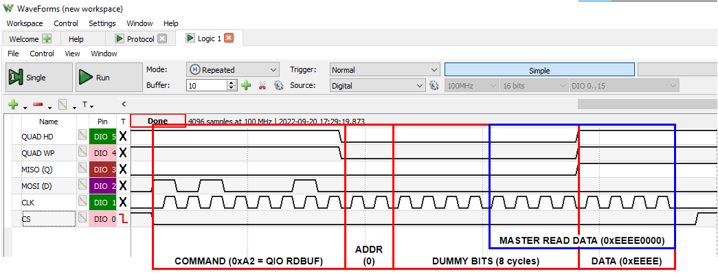 SPI Slave HD Dual and Quad (DOUT, DIO, QOUT, QIO) Dummy Cycles Mismatch (IDFGH-8349) · Issue ...