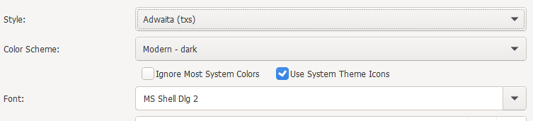 Some UI Bugs in Adwaita Style · Issue #1538 · texstudio-org/texstudio · GitHub