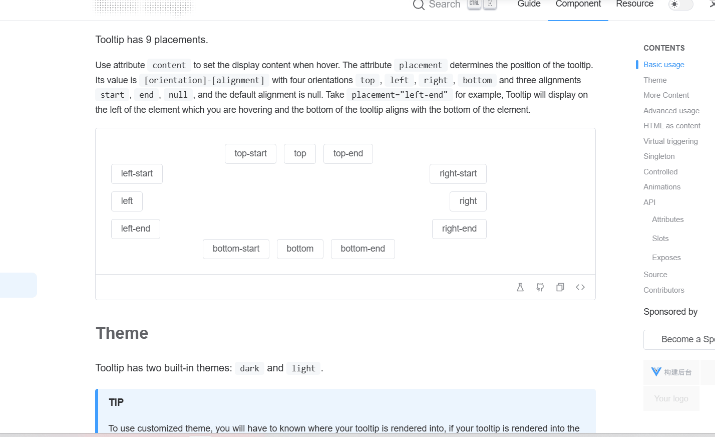 docs(components): [tooltip] optimize the Basic usage example by RadiumAg · Pull Request #12528 ...