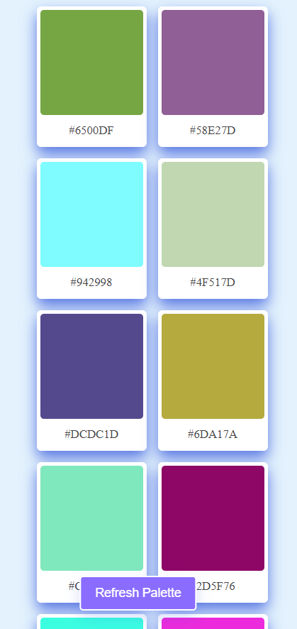 GitHub - uralrdybread/palettepicker: Random hex color generator