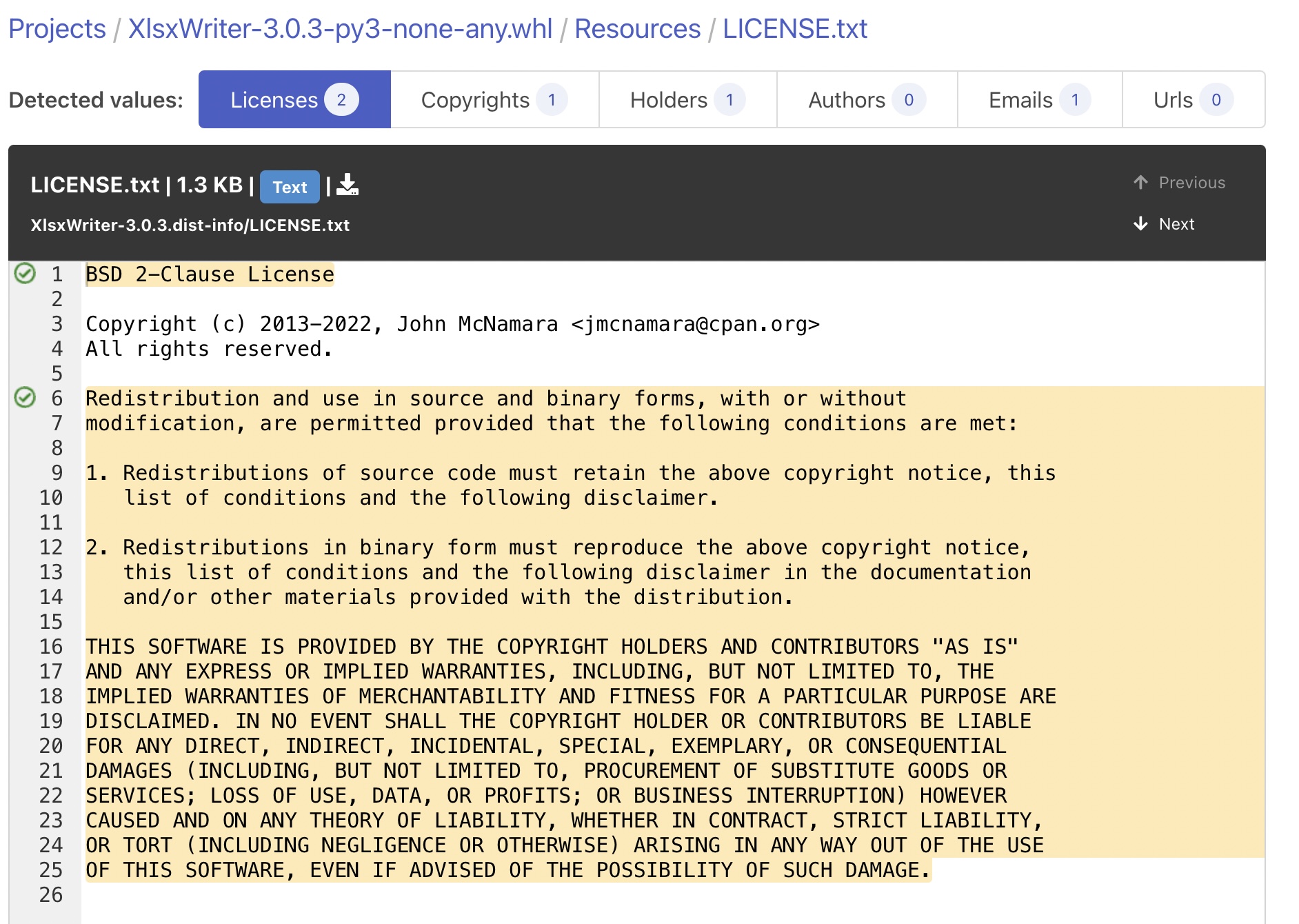Scan results quality for Python packages: wheel vs. source distributions · Issue #512 ...