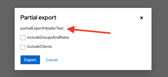 Realm Settings Partial Export Dialog Accessed From Action Dropdown · Issue 18217 · Keycloak 