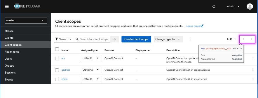 Accessibilityclient Scopes Moderate Issues · Issue 17702 · Keycloakkeycloak · Github