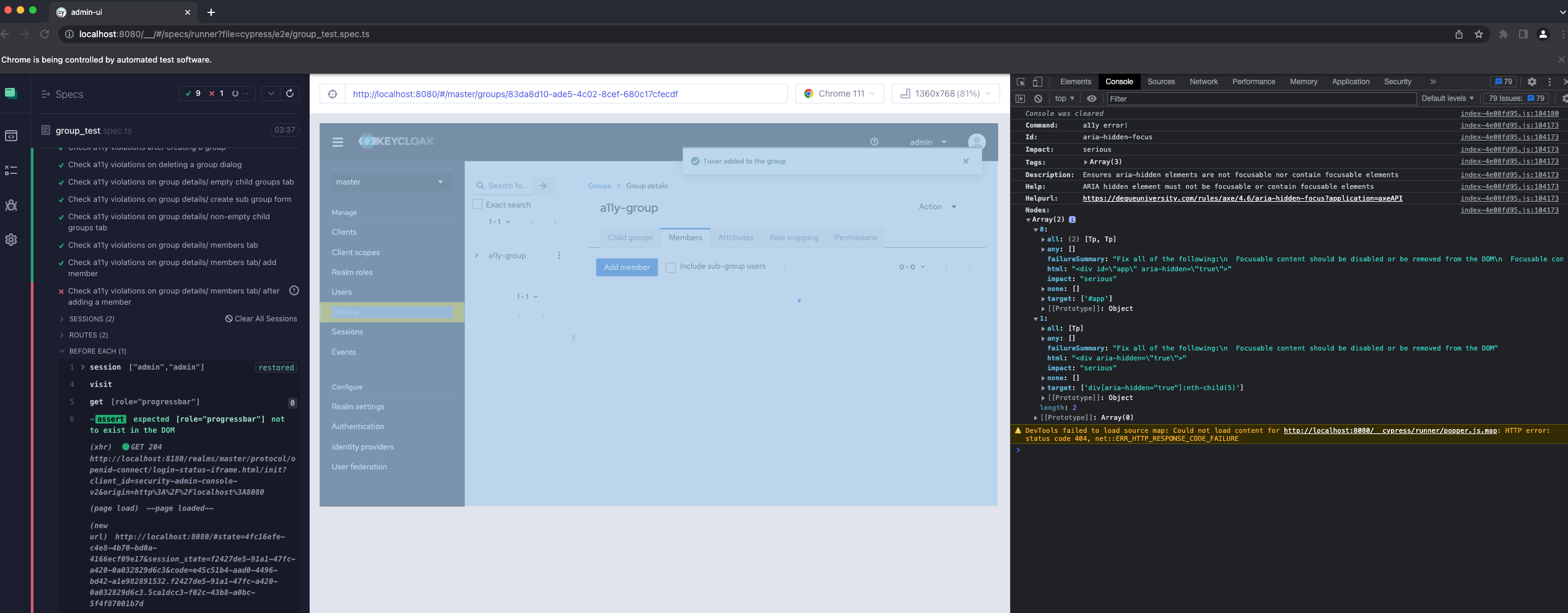 Accessibility/Groups/Members Tab: Serious a11y violations · Issue #19319 · keycloak/keycloak ...