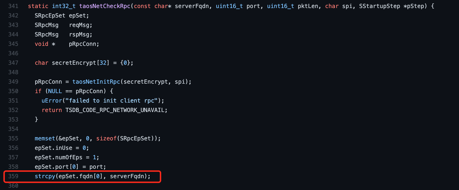 Copy into fixed size buffer · Issue #8983 · taosdata/TDengine · GitHub