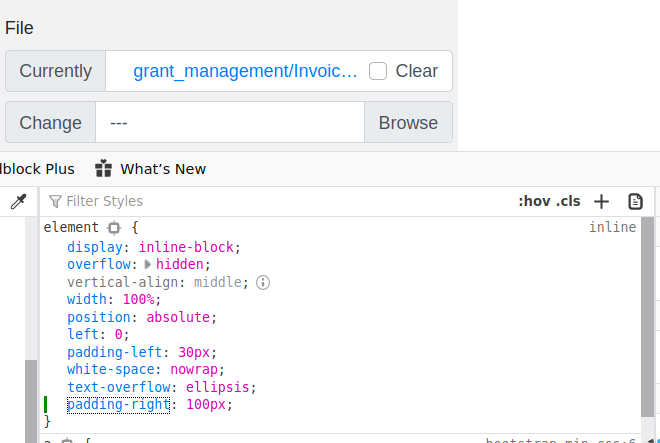 ClearableFileInput: too long filenames go to multiple lines out of their area · Issue #1028 ...
